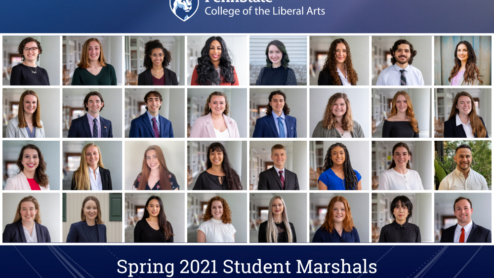 College of the Liberal Arts announces spring 2021 student marshals | Penn State University